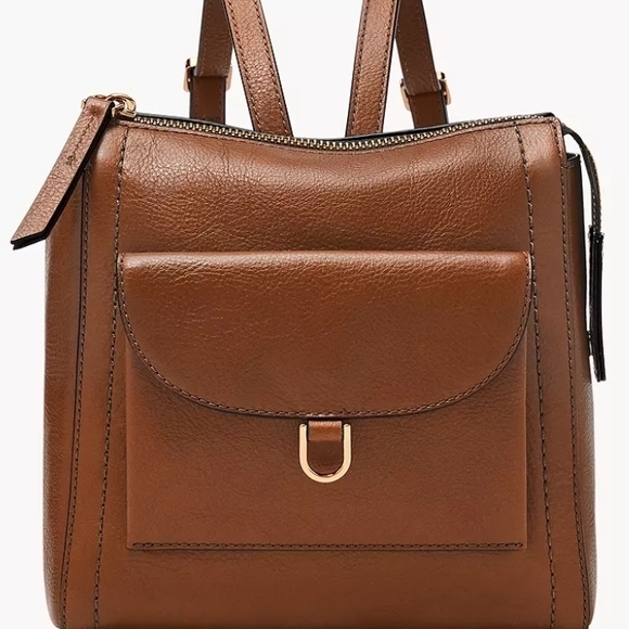 Fossil | Bags | Fossil Parker Mini Backpack Saddle Brand Nwt Original ...